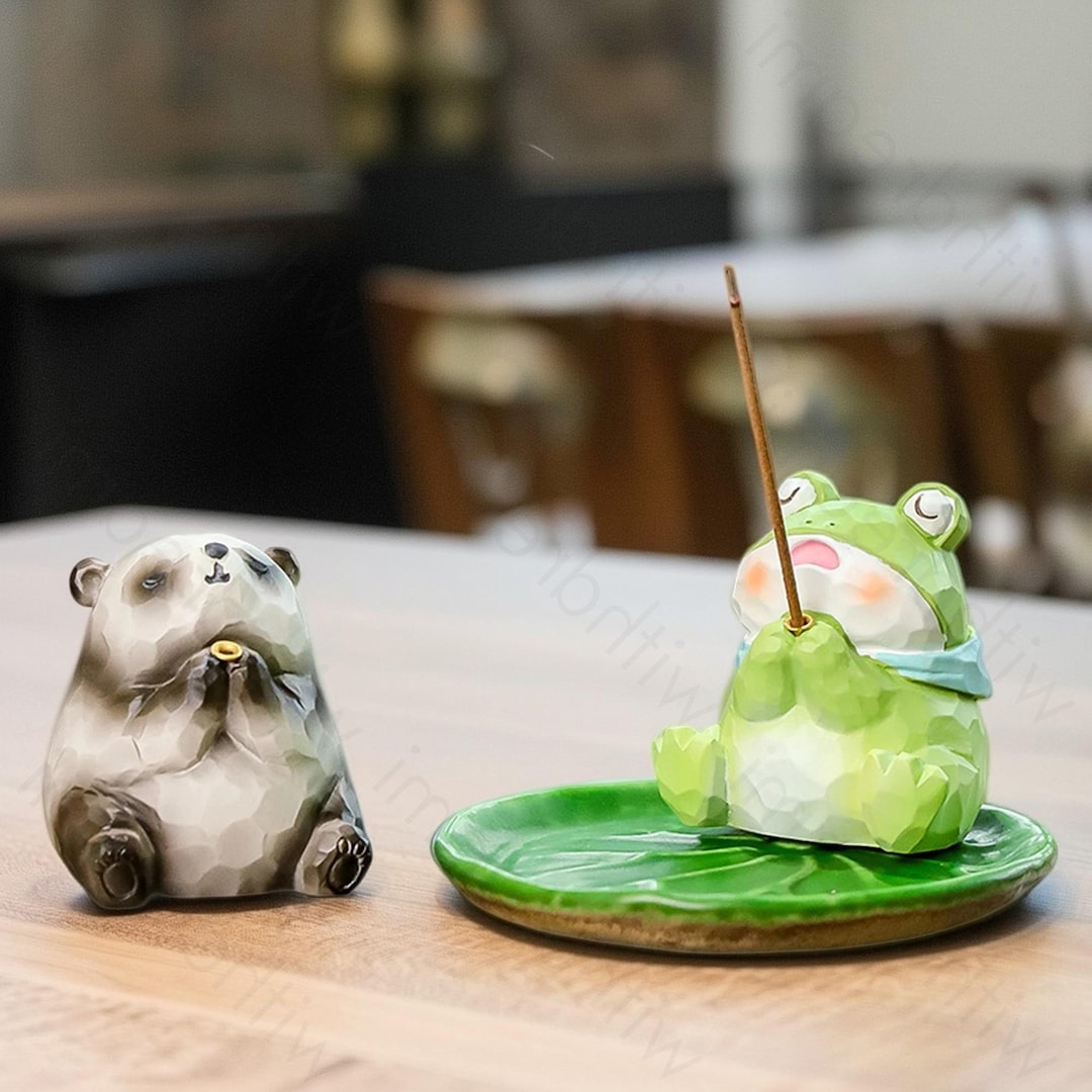 Cute Panda Incense Holder, Cat, Bear, Panda & Frog Ash Catcher,animal ...