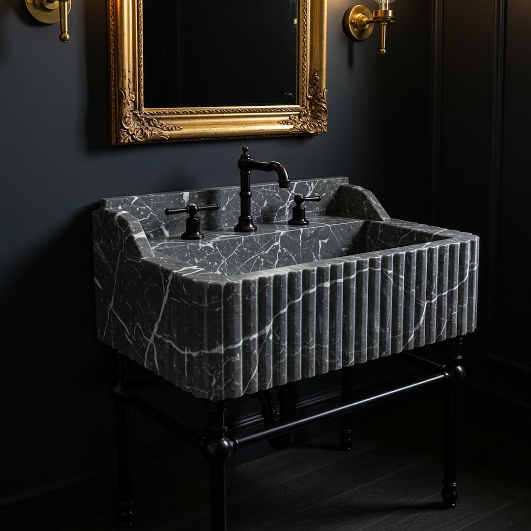 Timeless Beauty With a Custom Marble Sink – Wall Mounted Design With ...