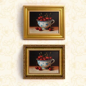 100% Original Cherry Hand-painted Oil Painting, Original Cherry ...