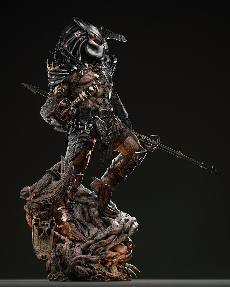 Predator Diorama Statue | Hand-painted Resin Sci-fi Figure - Etsy UK