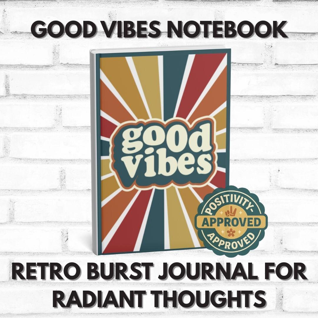 Good Vibes Notebook: Retro 70s Style Journal With 120 Lined Pages - Etsy