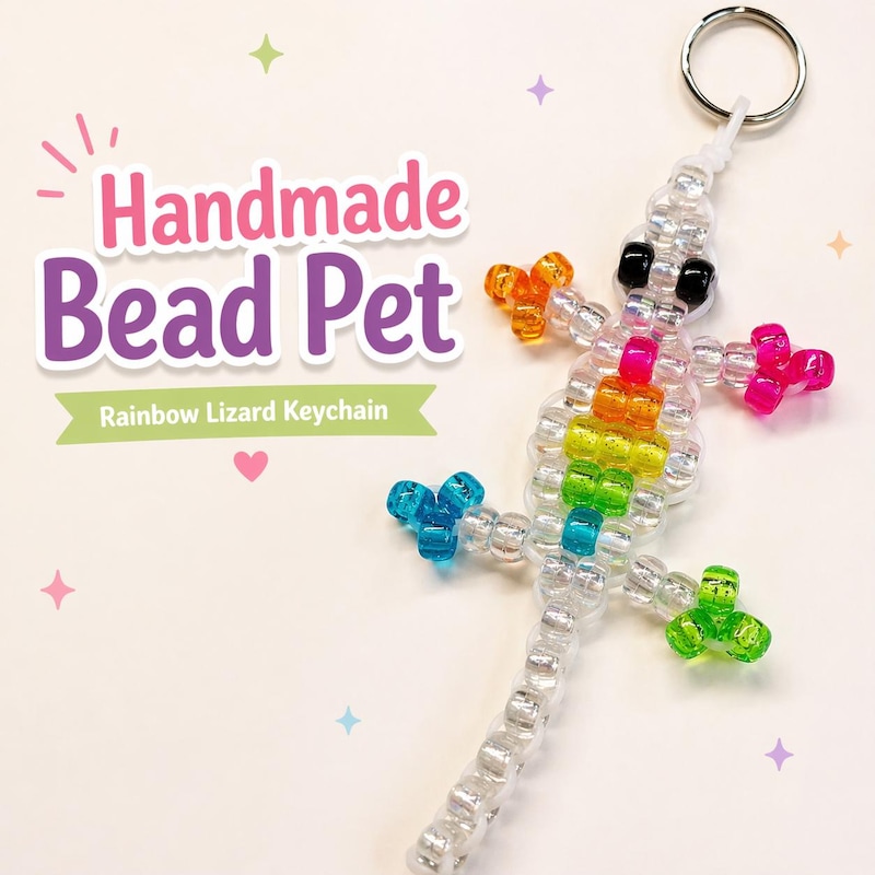 Beaded Animal Keychain - Etsy