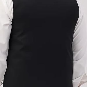 Black Handmade Pakistani Men's Waistcoat – Imran Khan Style Vest ...