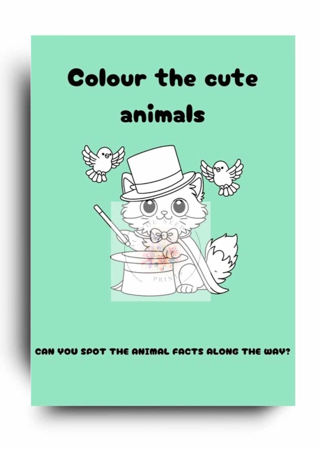 Animal Fact Coloring Pages| Cute Animal Coloring for Kids| Educational ...
