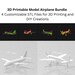 3D Printable Model Airplane Bundle – STL Files for Instant Download ...