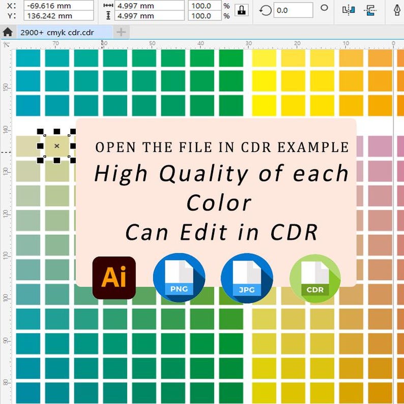 2900+ Editable Color Chart Bundle, AI, PNG, JPG, High-resolution Color ...
