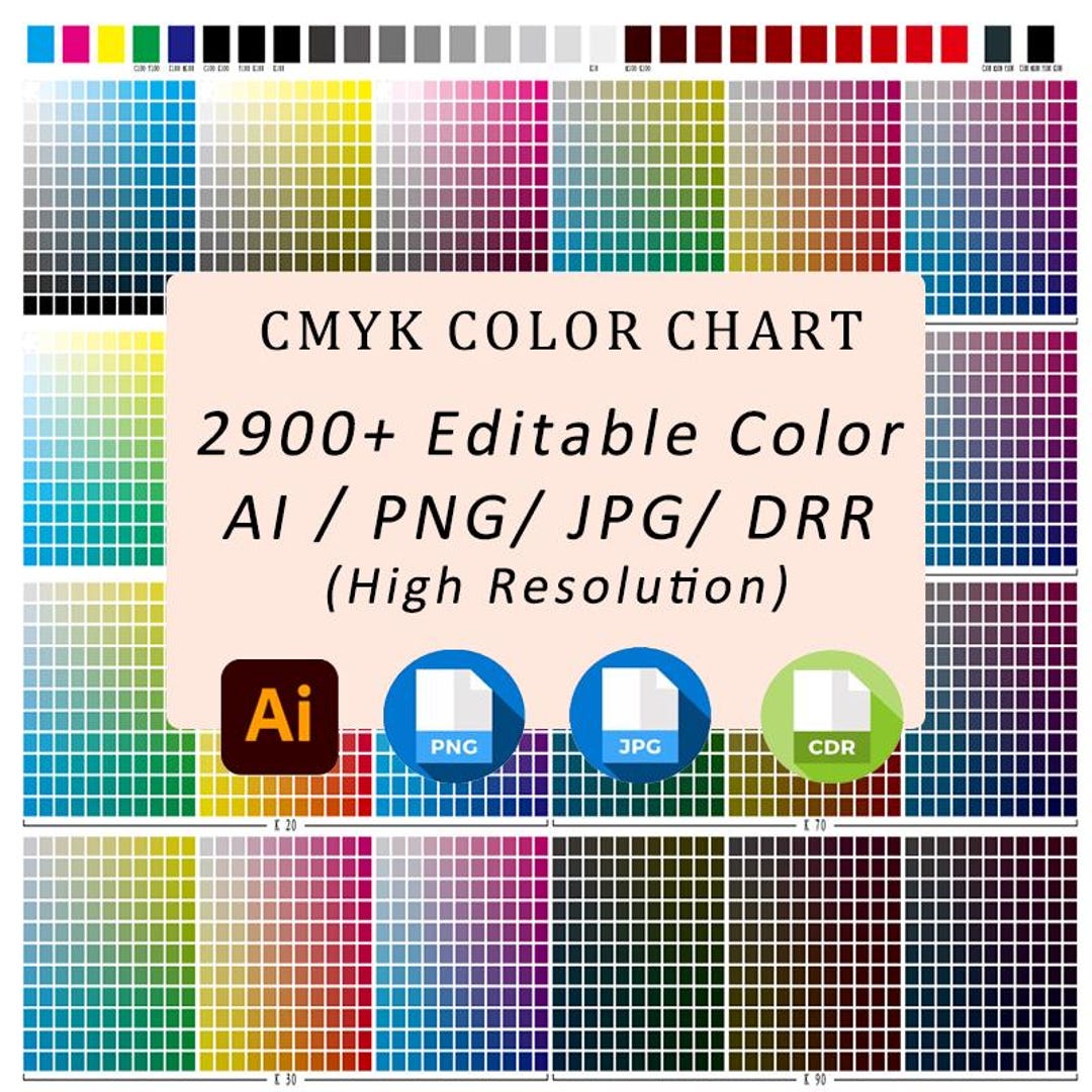 2900+ Editable Color Chart Bundle, AI, PNG, JPG, High-resolution Color ...