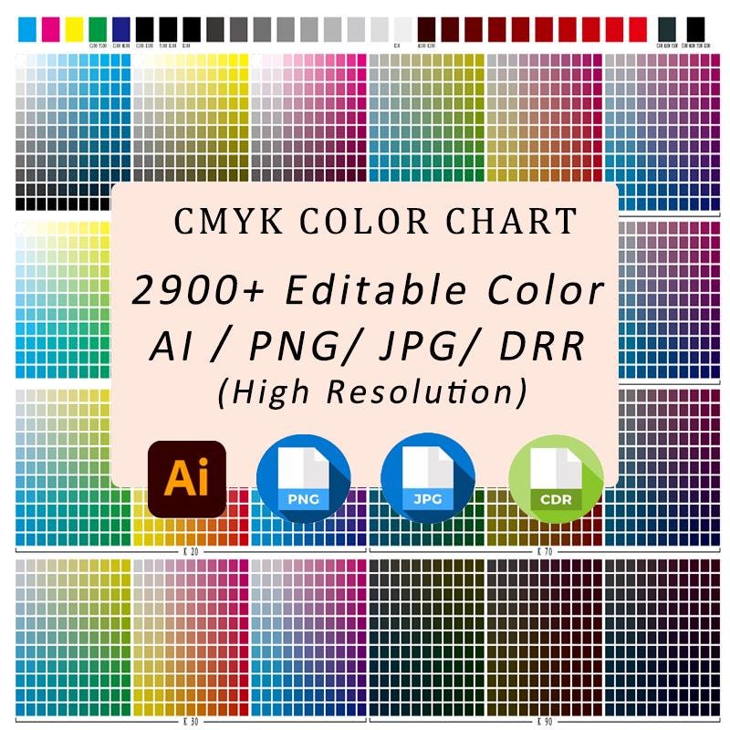 Cmyk Color Chart - Etsy