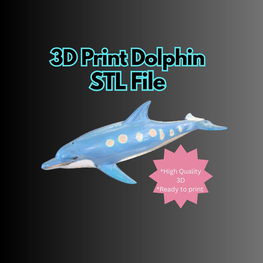 3D Printable Dolphin STL File – Realistic Ocean Animal Model – Easy ...