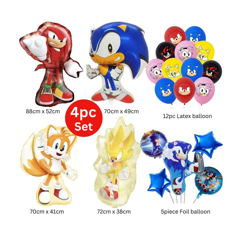 Sonic Birthday Decor Kit - Etsy UK
