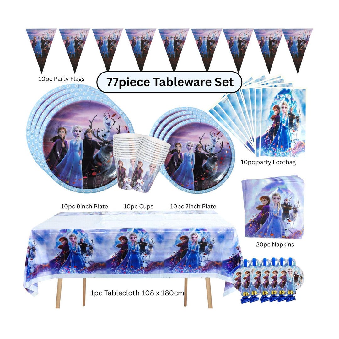 Frozen Birthday Party Decorations Frozen Tableware Elsa Party Plates ...
