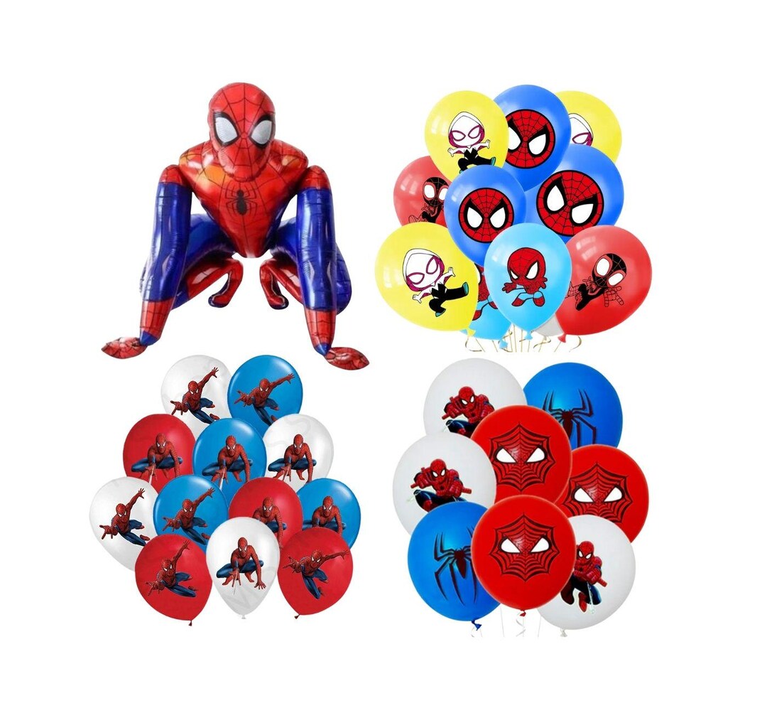Spiderman Birthday Balloons Decorations Spidey Balloons Spiderman Cake ...