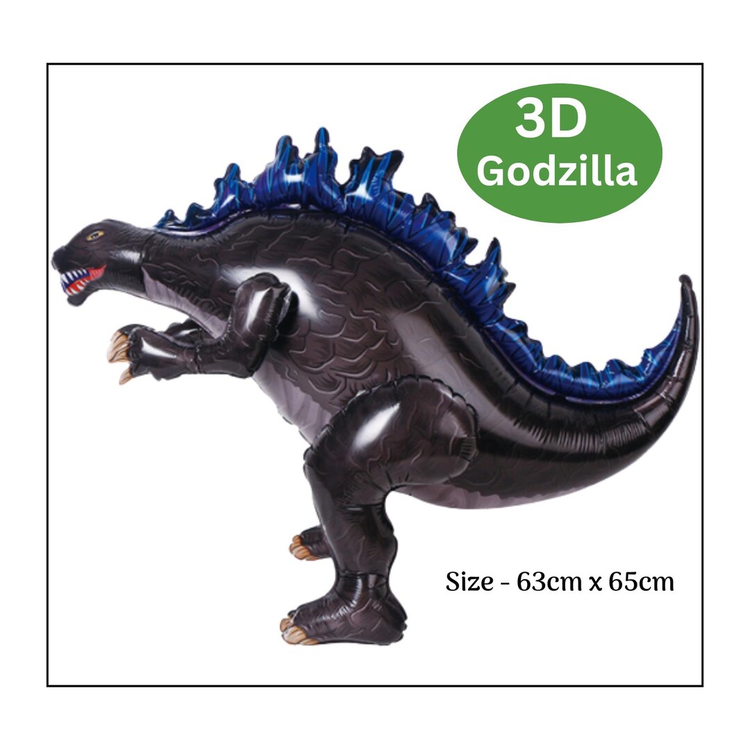 JUMBO 3D Godzilla Balloons Large Dinosaur Foil Balloon Kids Fun Play ...