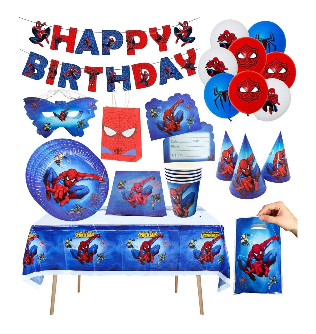 Spiderman Birthday Decoration Spiderman Party Tableware Set Spiderman ...