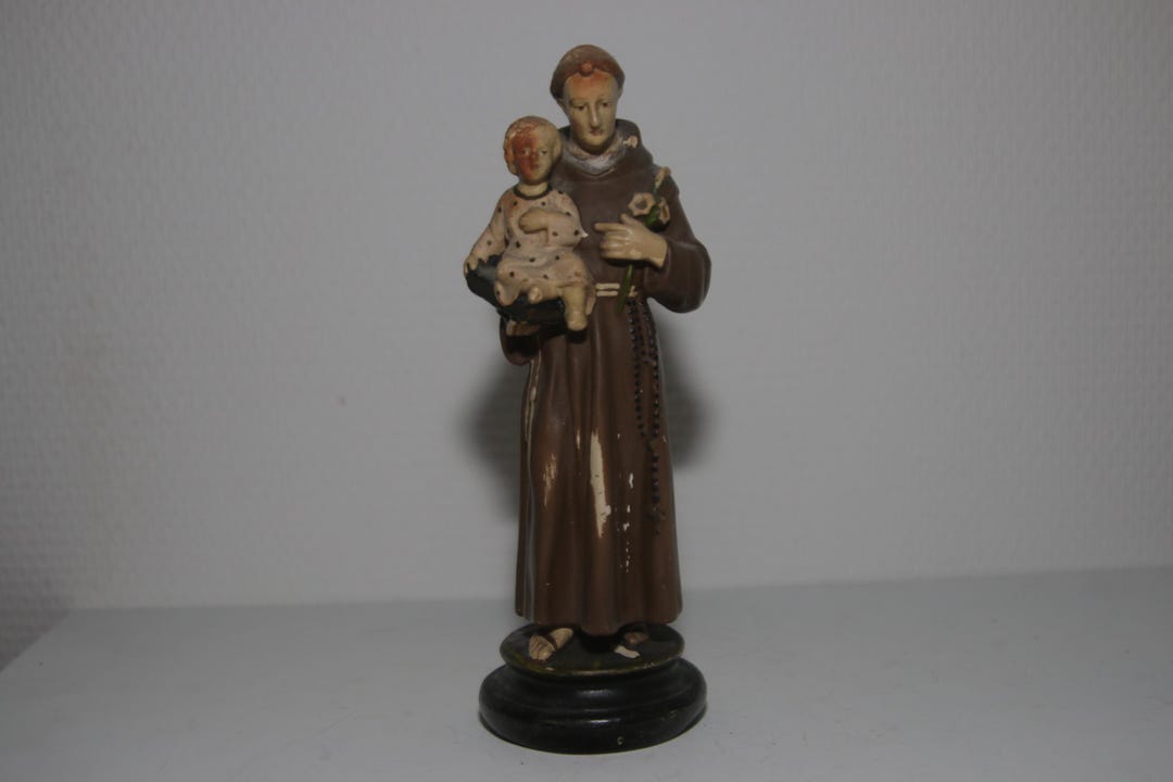 Antique Religious Statue of a Monk - Etsy