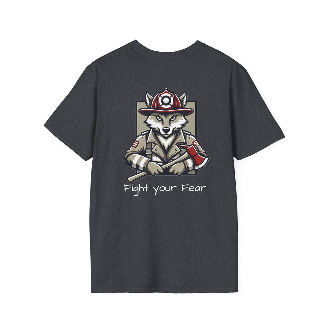 Firefighter Wolf T-shirt - Fight Your Fear, Unisex Gift for ...