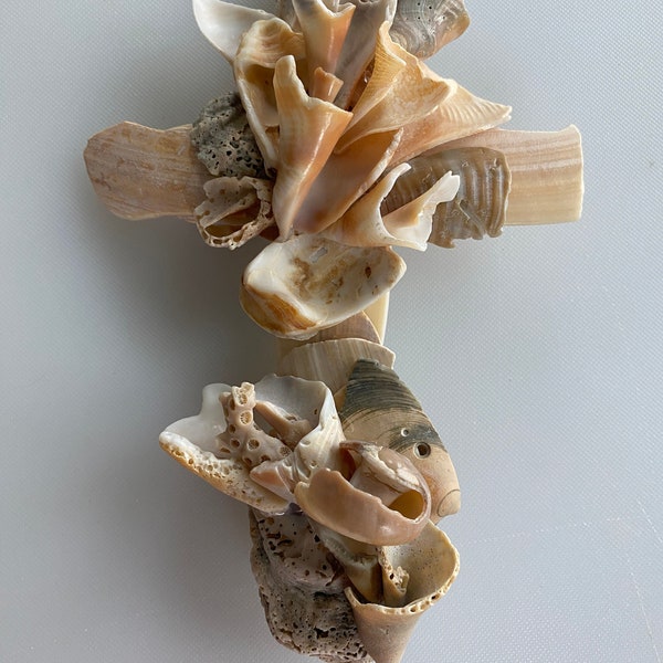 Seashell Cross - Etsy