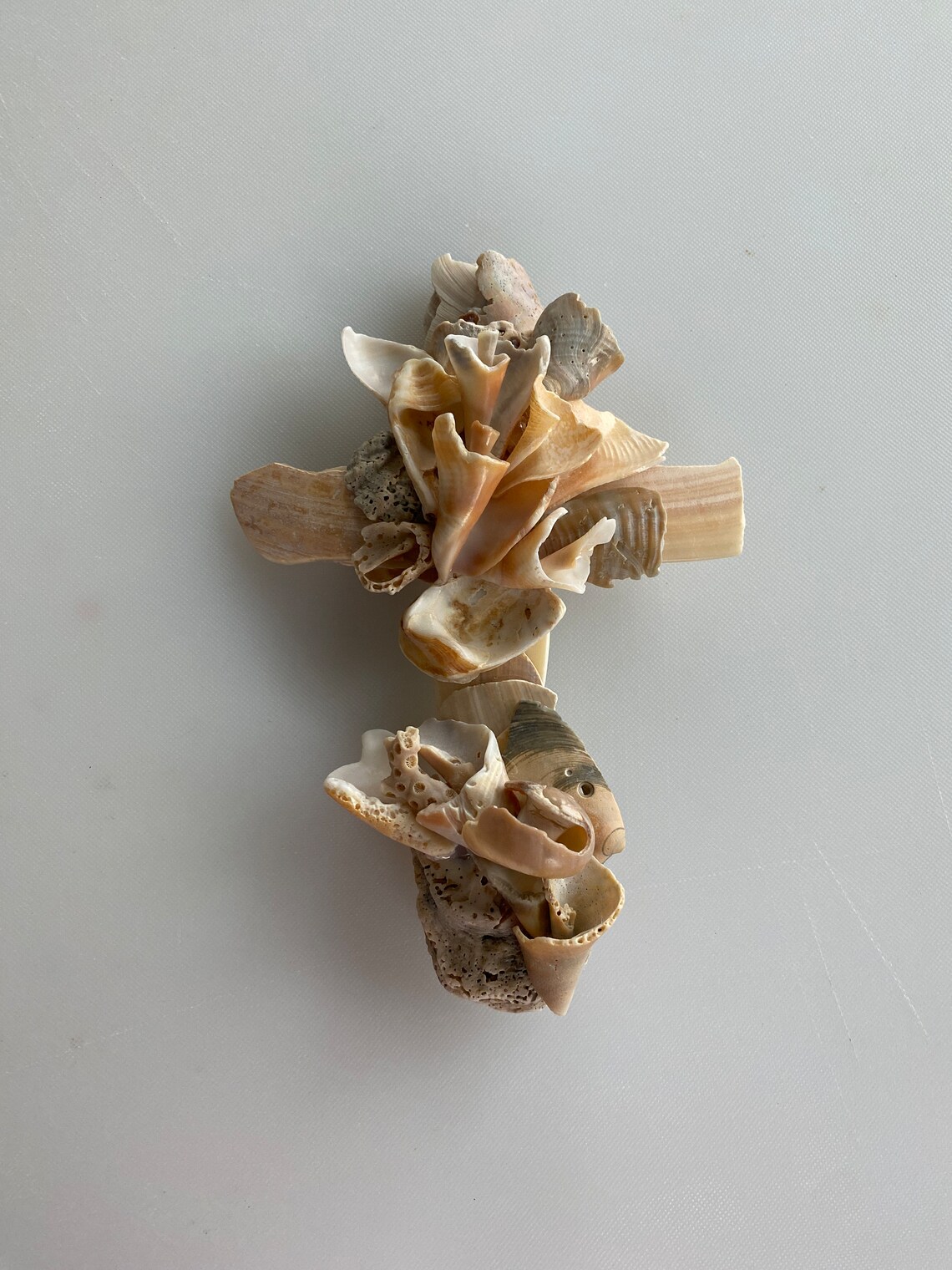 Unique Sculptured Cross / Seashell Cross / One of a Kind Cross - Etsy