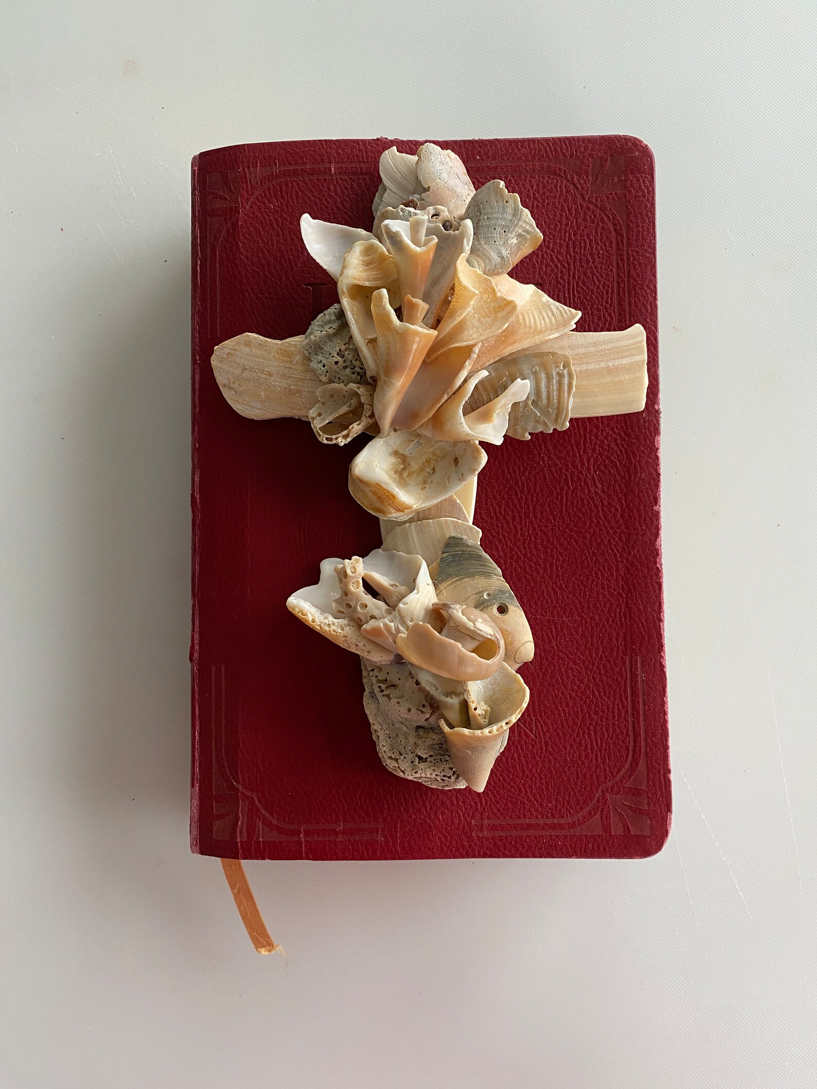Unique Sculptured Cross / Seashell Cross / One of a Kind Cross ...