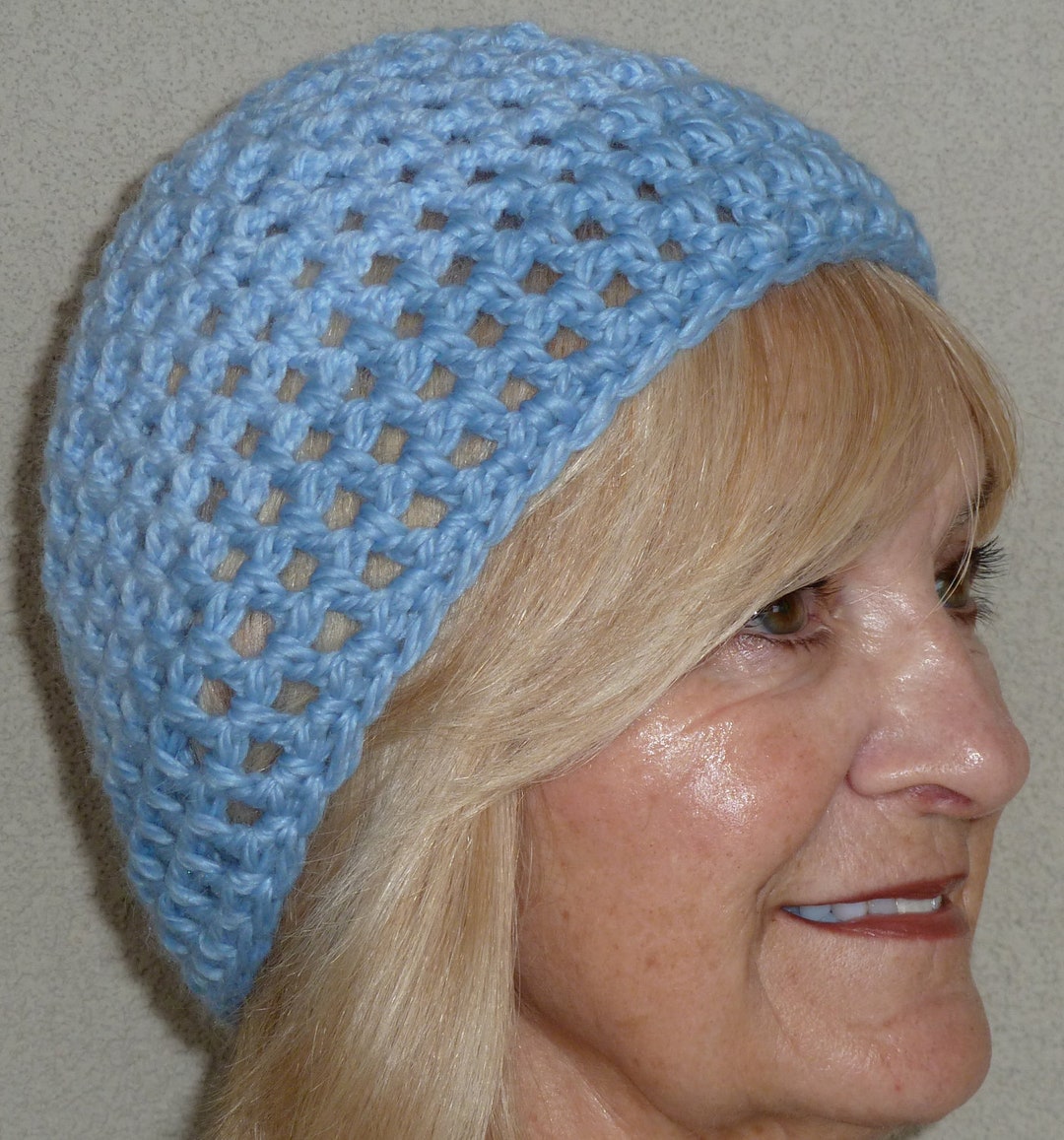 Blue Crochet Hat / One of a Kind Hat / Free Shipping - Etsy