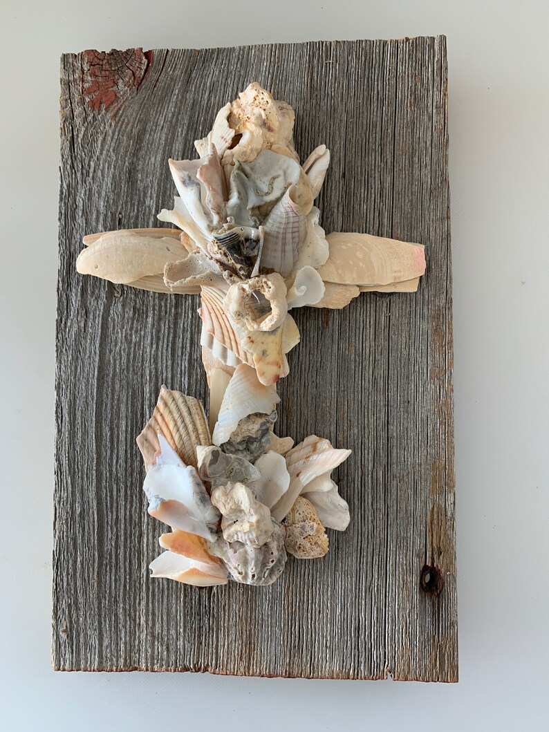 Christian Cross / Seashell Cross / One of a Kind Cross / Free - Etsy