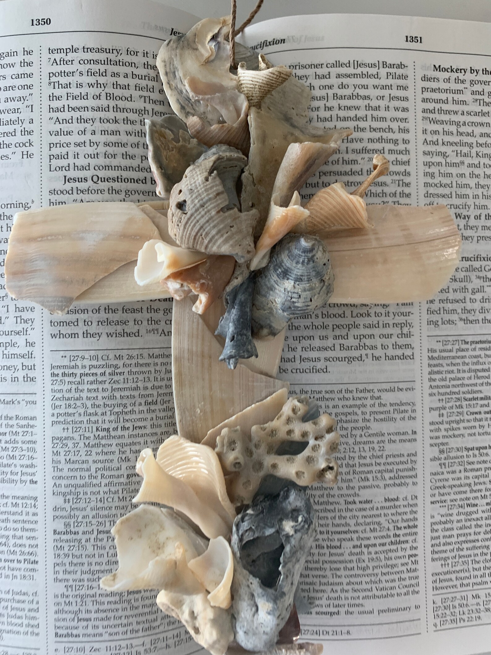 Unique Christian Cross / One of a Kind Cross / Seashell Cross - Etsy