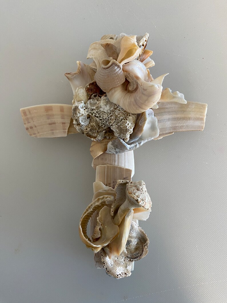 Seashell Cross / One of a Kind Cross / Unique Sculptured Cross / Free ...