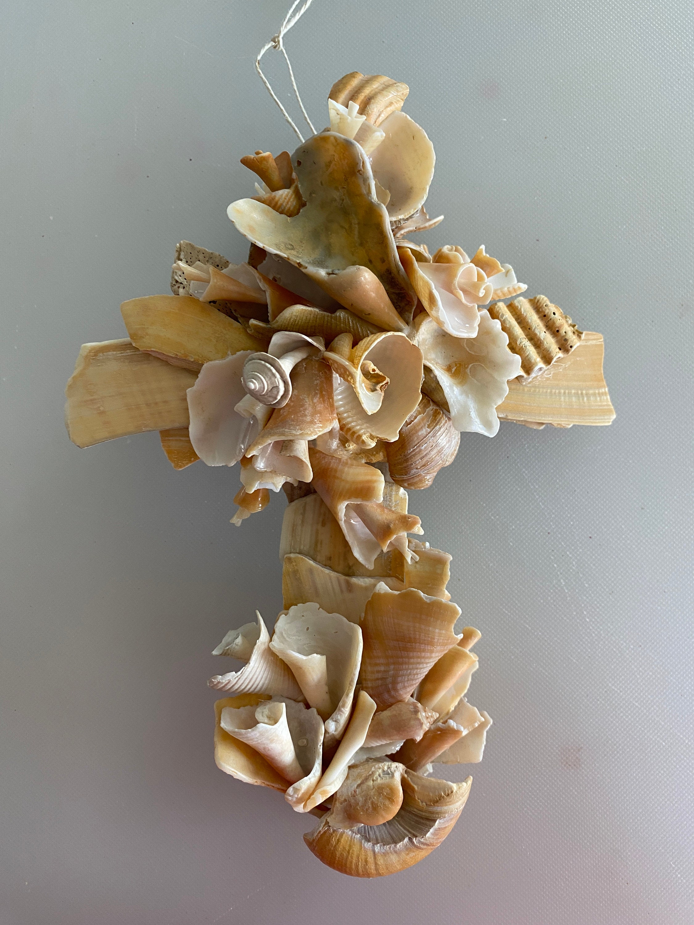 Christian Cross / Unique Seashell Cross / One of a Kind Cross / Free ...