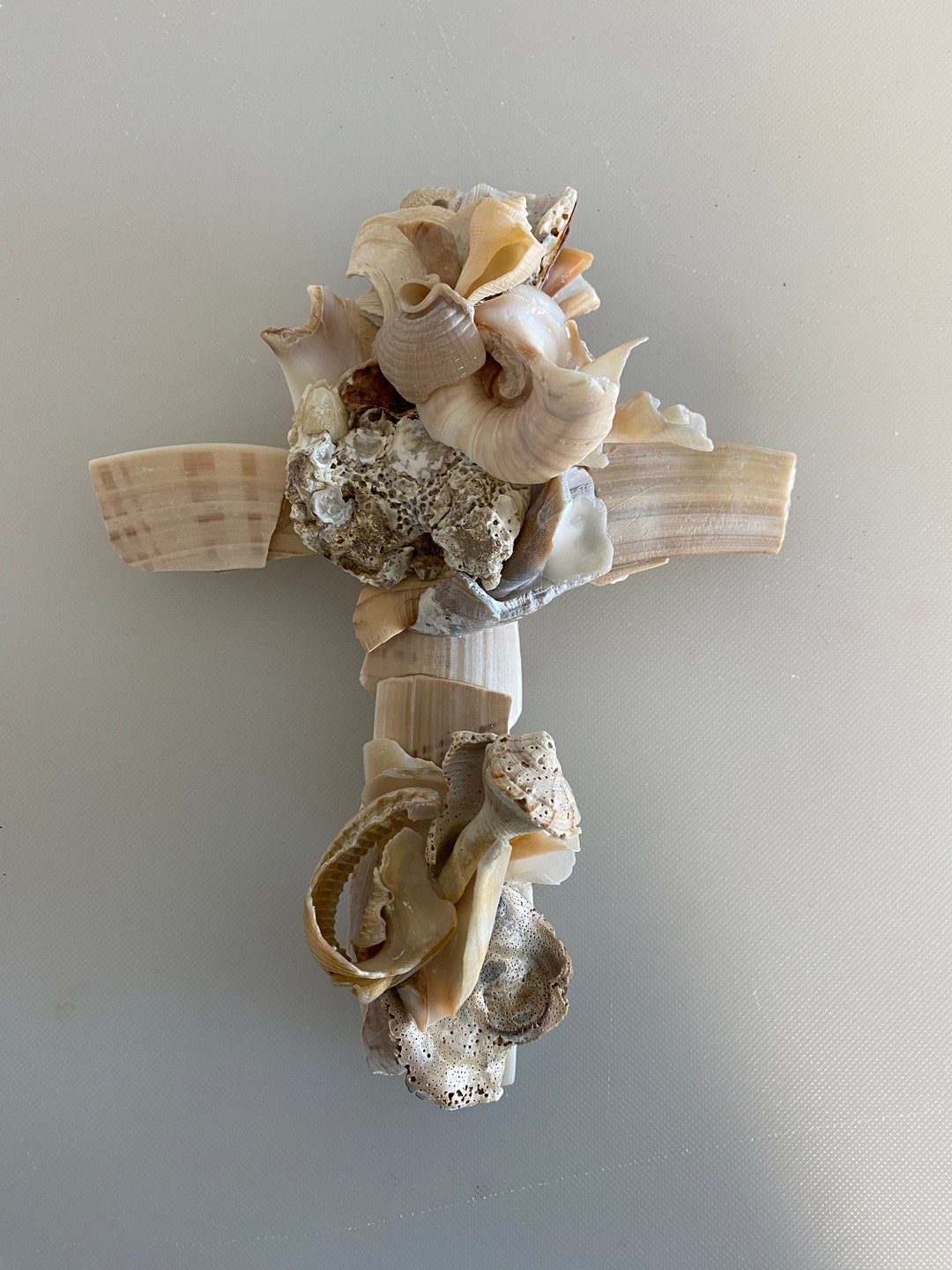 Seashell Cross / One of a Kind Cross / Unique Sculptured Cross / Free ...