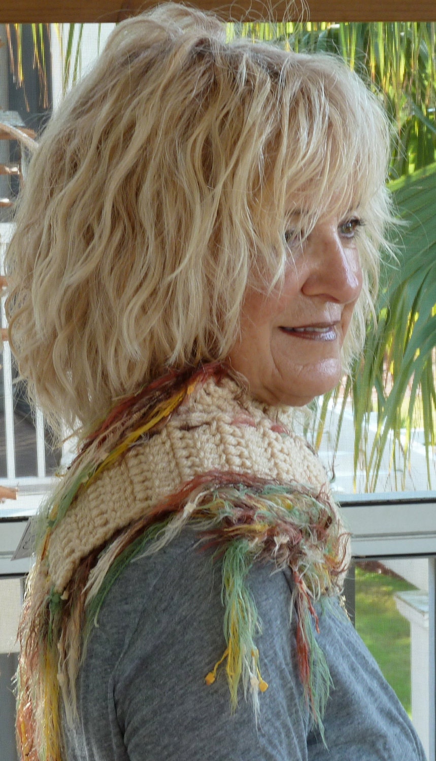 Beige Scarves / Matching Mother/daughter Scarves / Unique and One of a ...