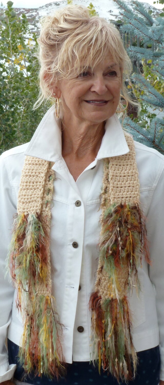 Beige Scarves / Matching Mother/daughter Scarves / Unique and One of a ...