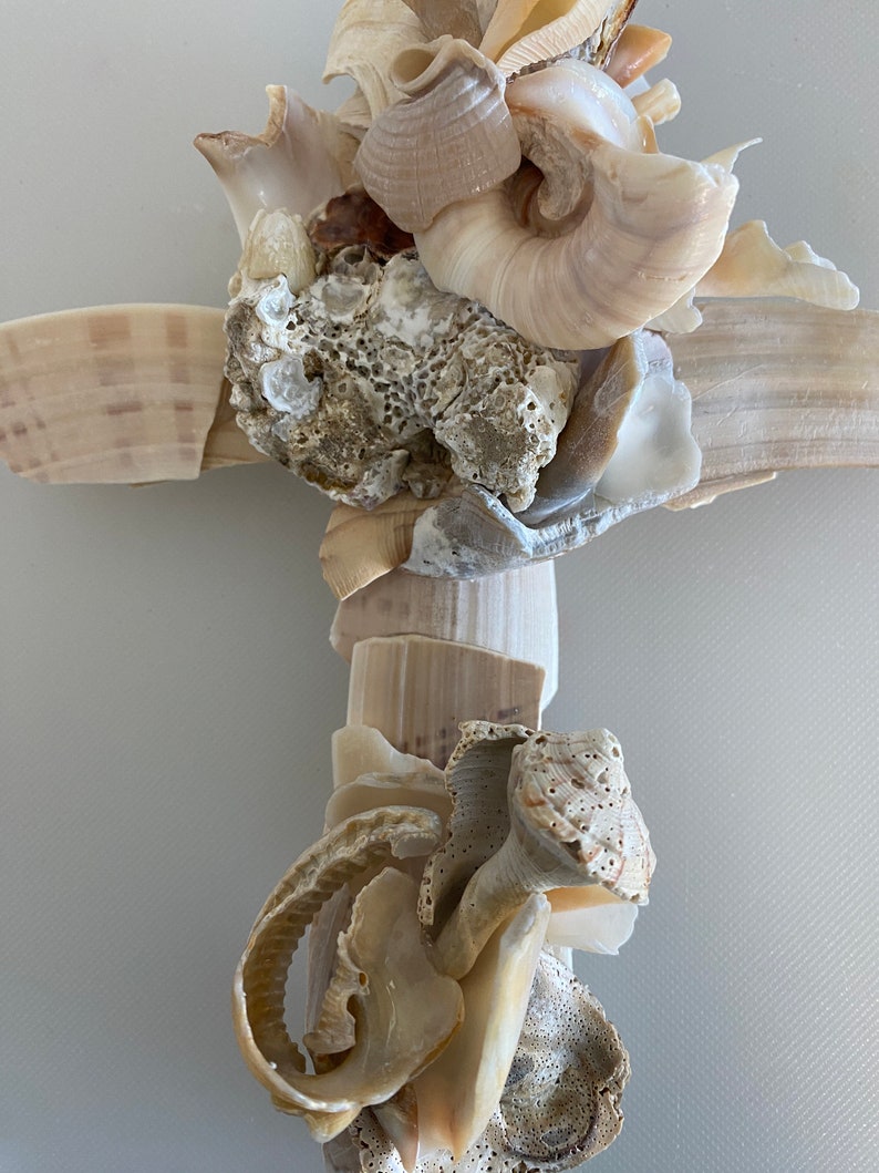 Seashell Cross / One of a Kind Cross / Unique Sculptured Cross / Free ...
