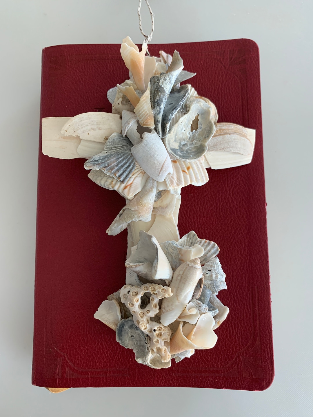 Seashell Cross / One of a Kind Cross / Christian Cross / Free Shipping ...