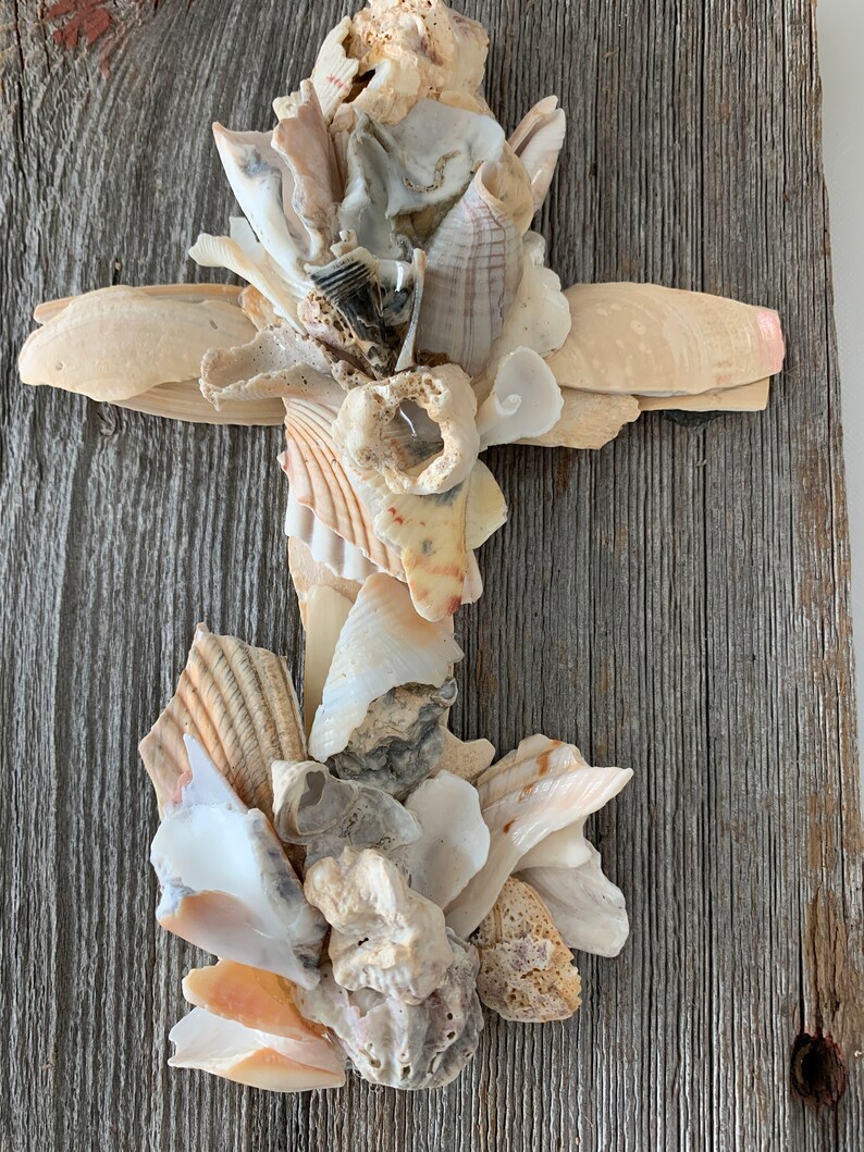 Christian Cross / Seashell Cross / One of a Kind Cross / Free - Etsy