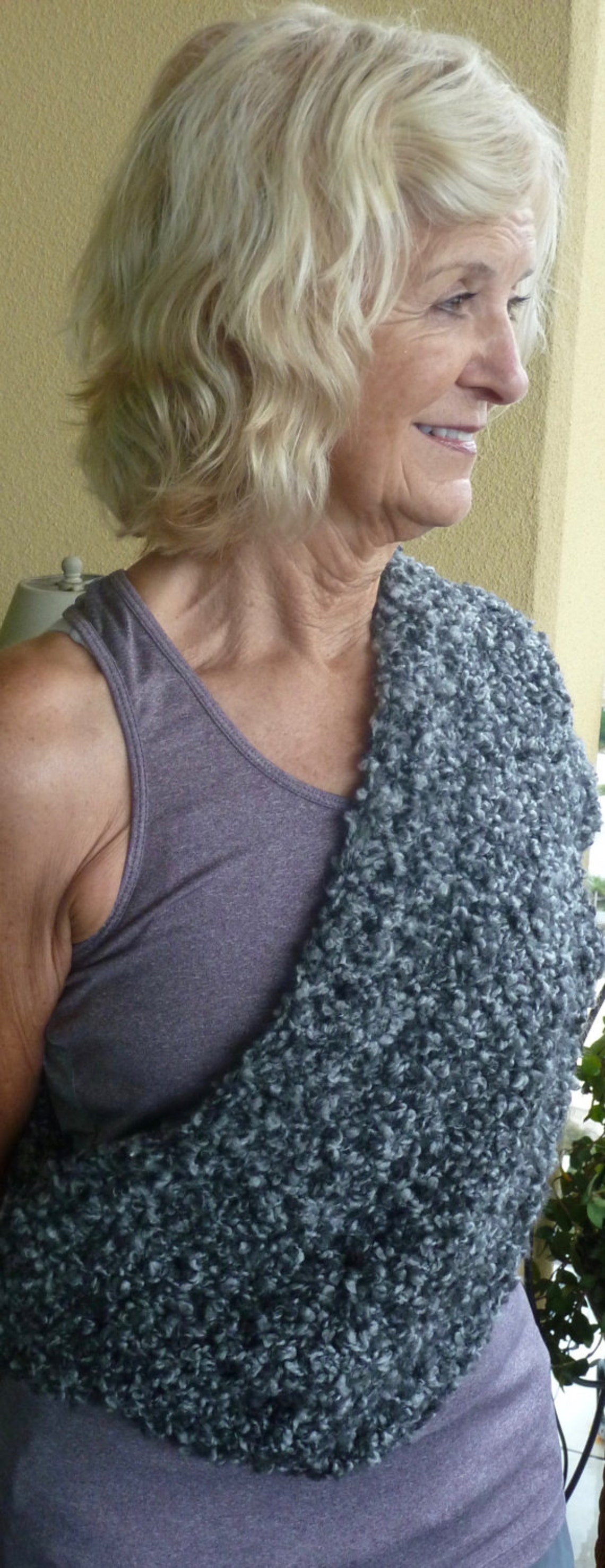 Gray Winter Stole / One of a Kind Stole / Unique Crochet Shawl - Etsy