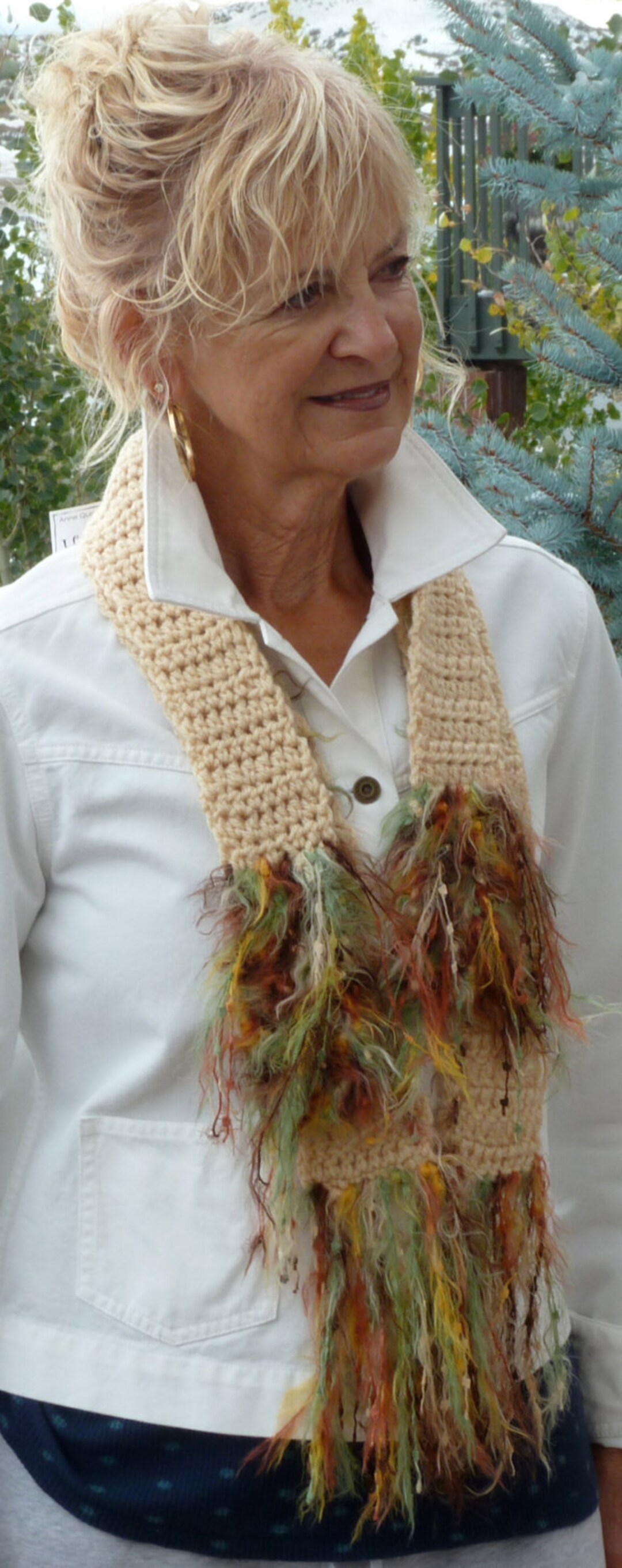 Beige Scarves / Matching Mother/daughter Scarves / Unique and One of a ...