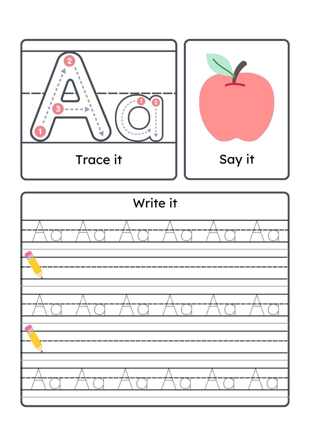 Tracing Alphabet A-z.zip - Etsy