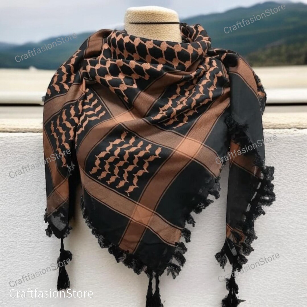 Cotton Palestine Keffiyeh Shemagh Kufiya Scarf Free Palestine ...