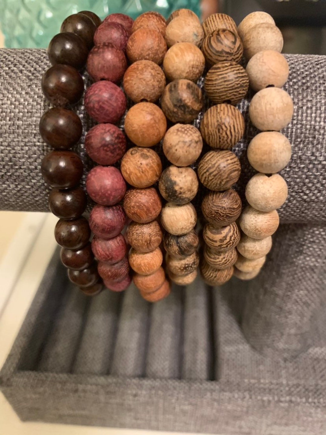 8mm Stackable Wood Matte Finish Bracelets Made on Stretch Cord. - Etsy