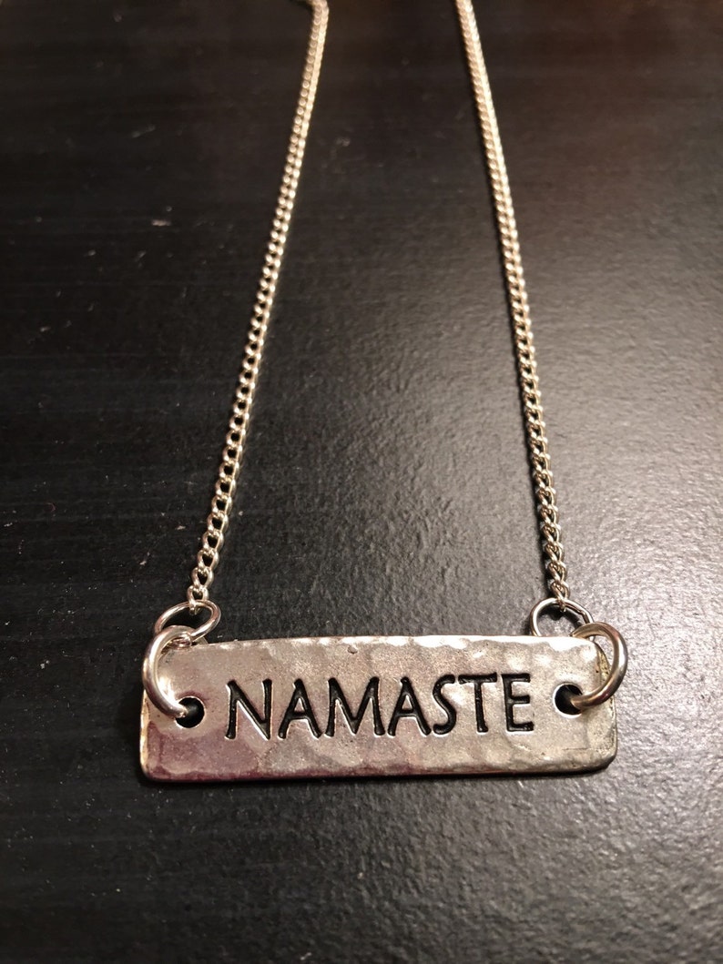 Namaste Bar Necklace - Etsy
