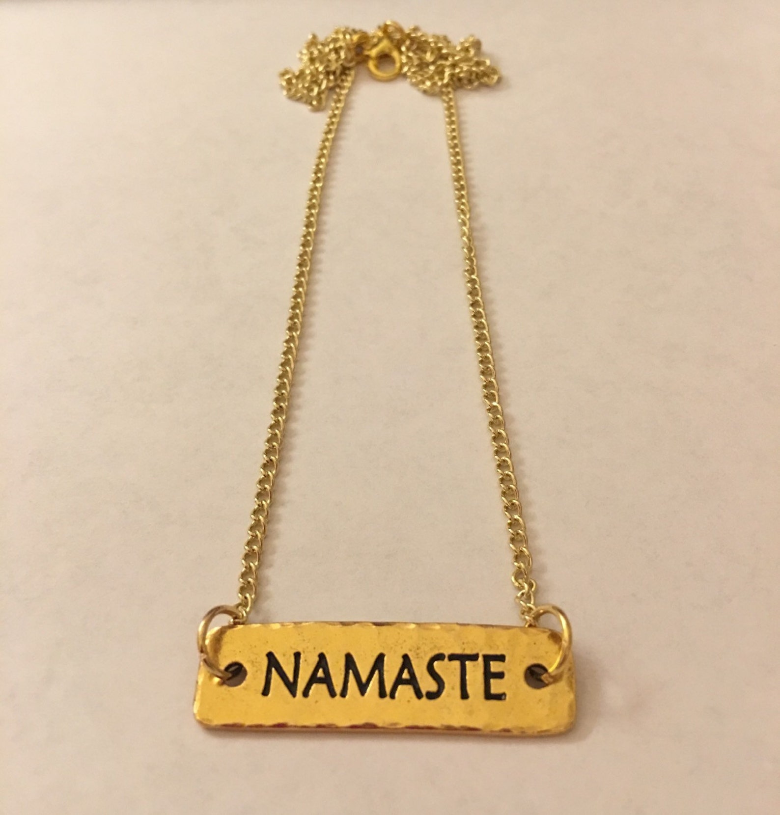 Namaste Bar Necklace - Etsy