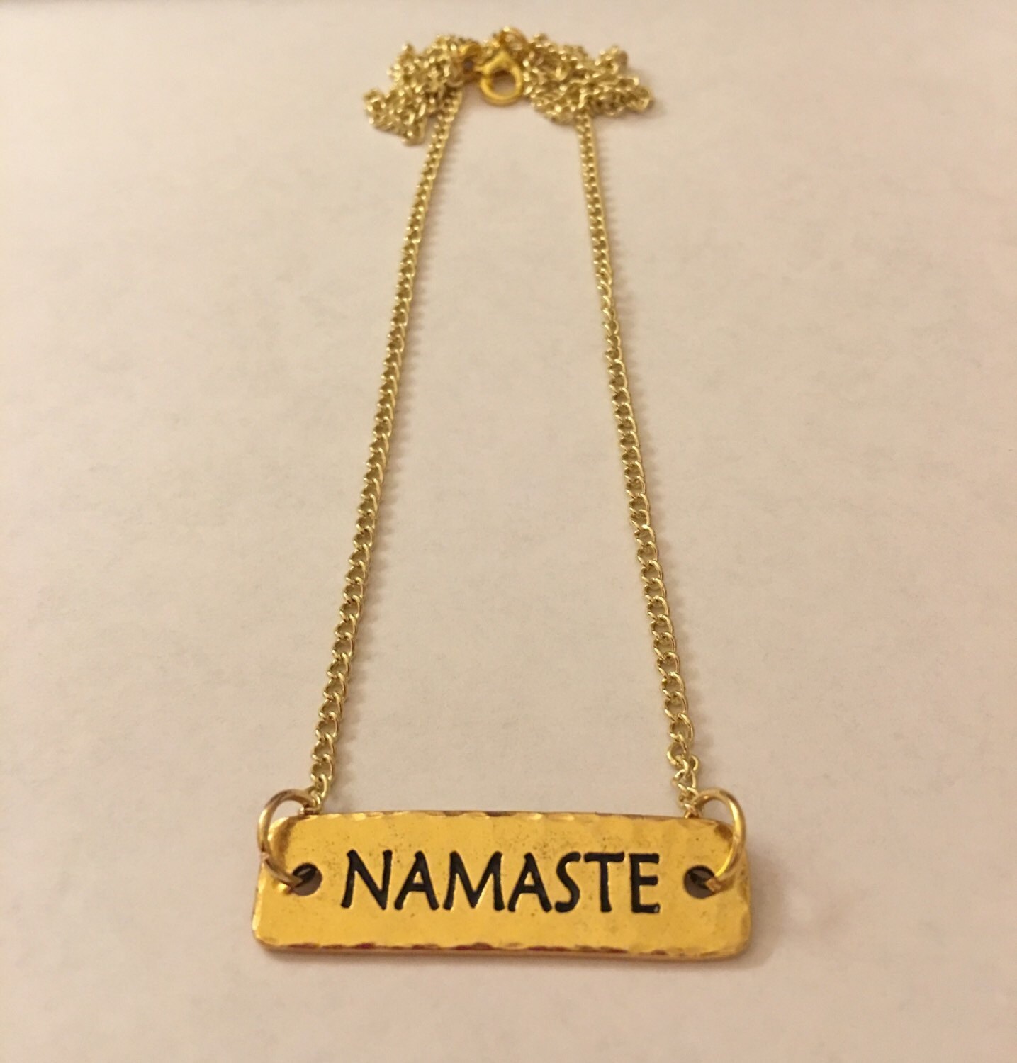 Namaste Bar Necklace - Etsy