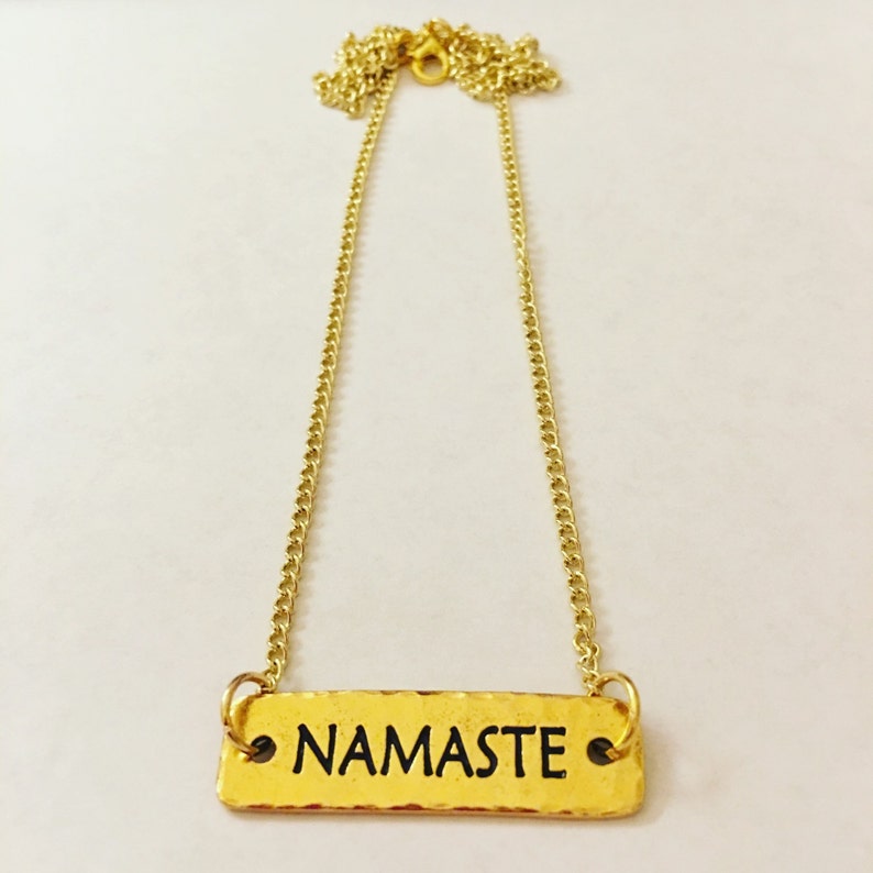 Namaste Bar Necklace - Etsy