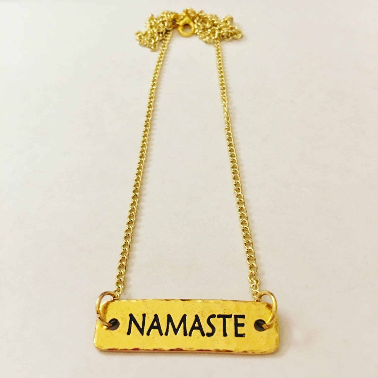 Namaste Bar Necklace - Etsy