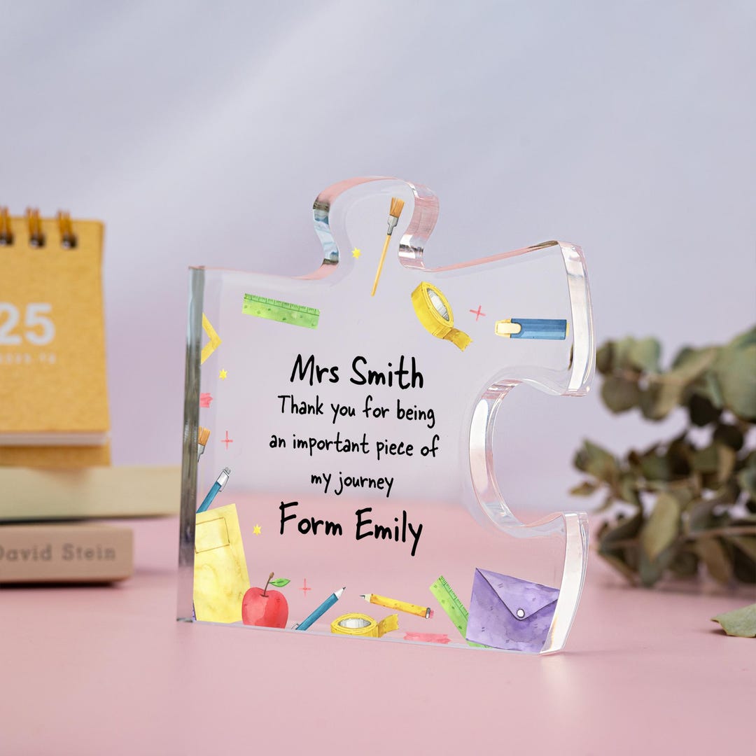 Custom Missing Puzzle Piece Plaque for Teacher,teacher Plaque, End of ...
