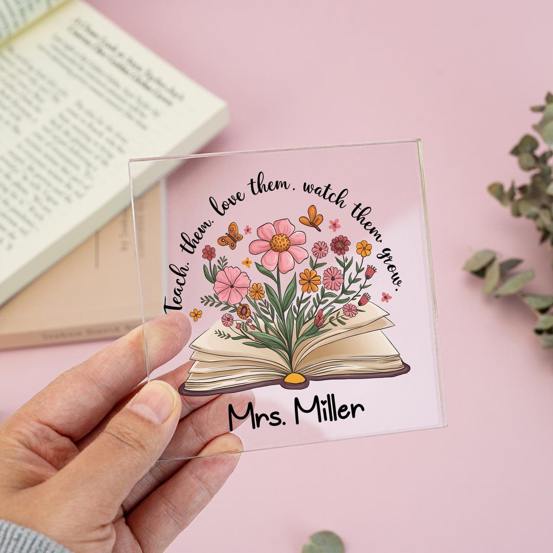 Custom Teacher Block,teacher Appreciation Gifts,thank You Teacher Gifts ...