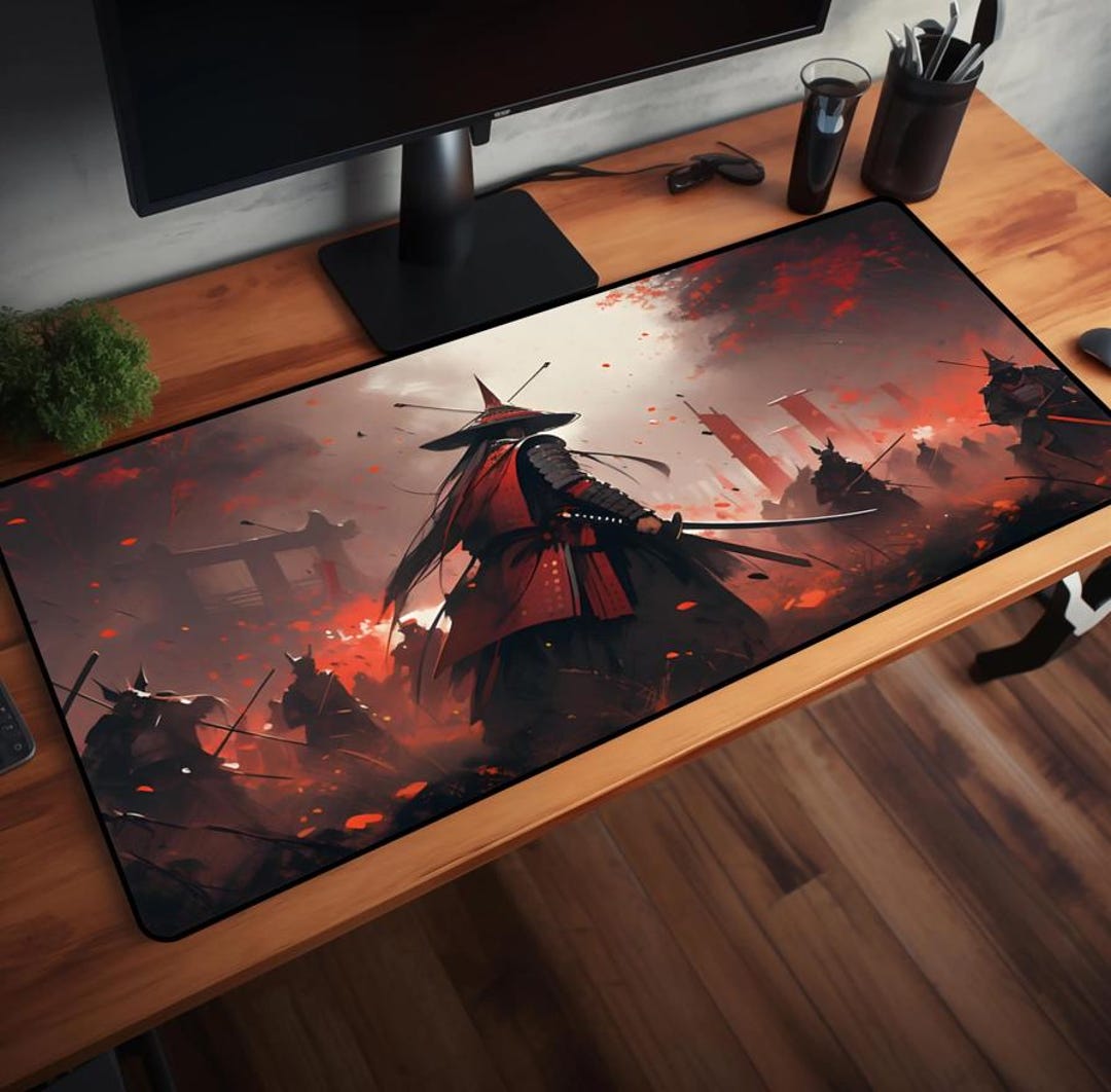 Samurai Mousepad - Ultra-large XXL Desk Mat With RGB LED, Mini Mouse ...