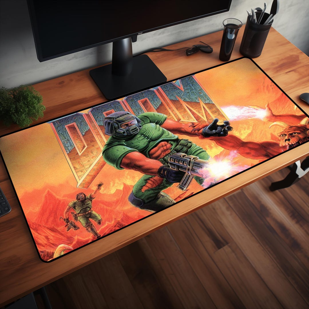 Doom Mouse Pad - RGB Gaming Mouse Pad - Doom Desk Mat - Gift for Gamer ...