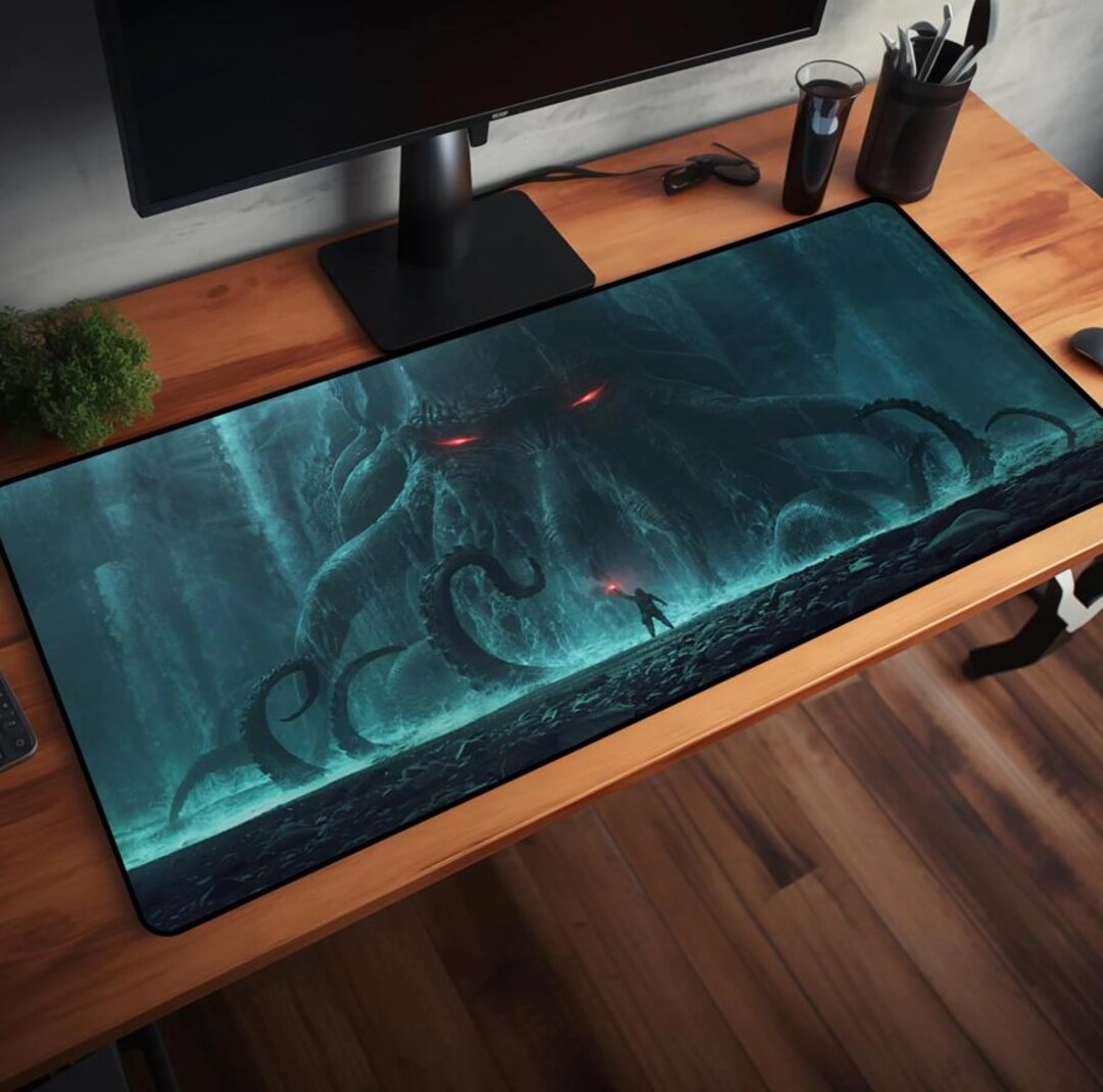 Cthulhu Mouse Pad - Lovecraftian Horror, Elder God Extended RGB Gaming ...