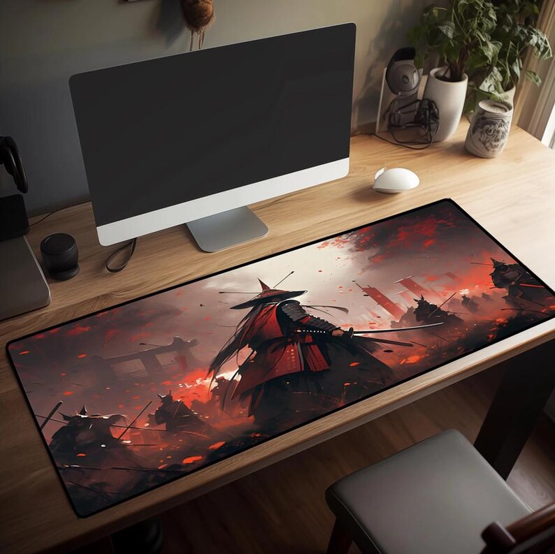 Samurai Mousepad - Ultra-large XXL Desk Mat With RGB LED, Mini Mouse ...